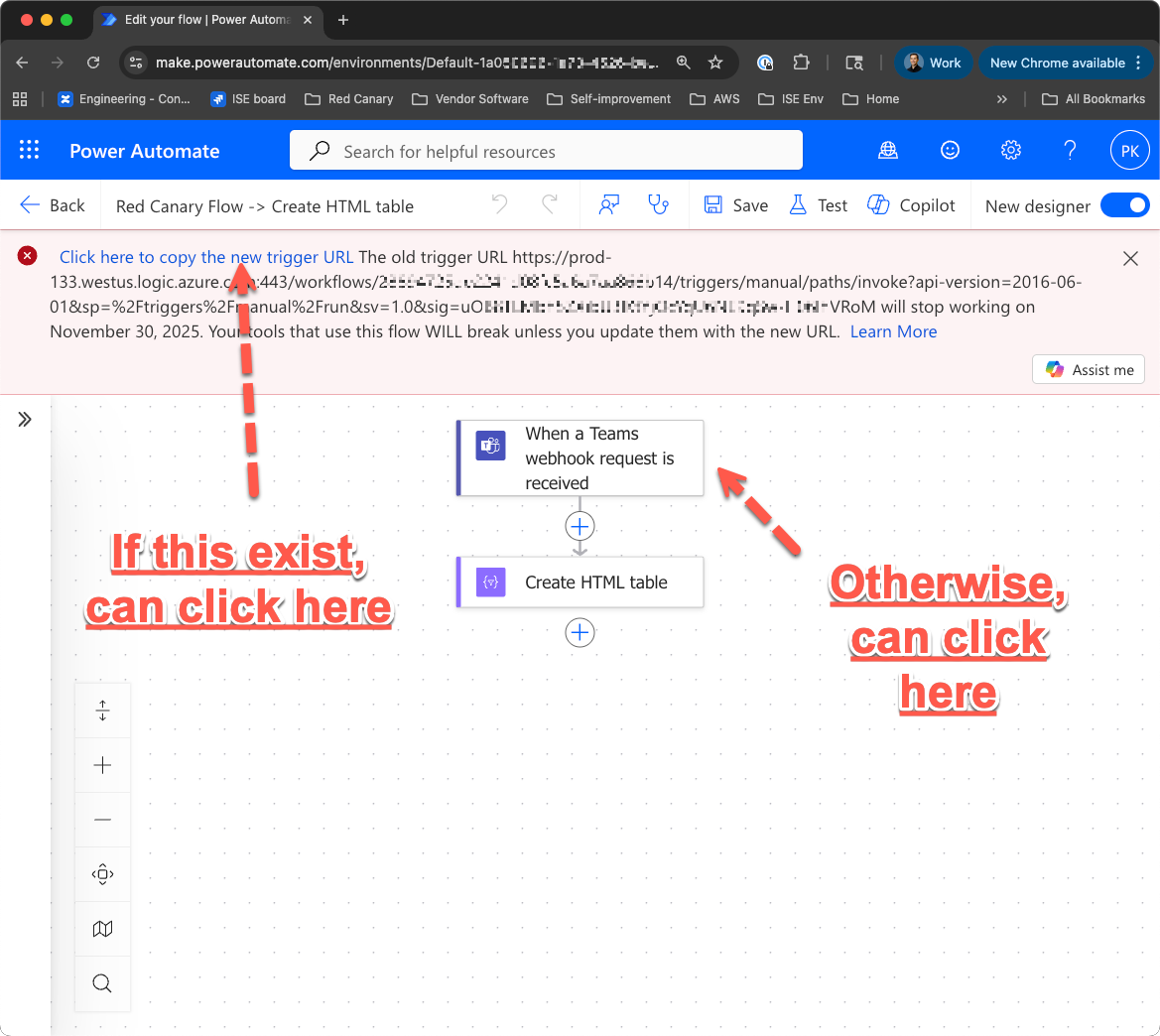 Microsoft Teams Webhook URL - Automate Update – Red Canary Support